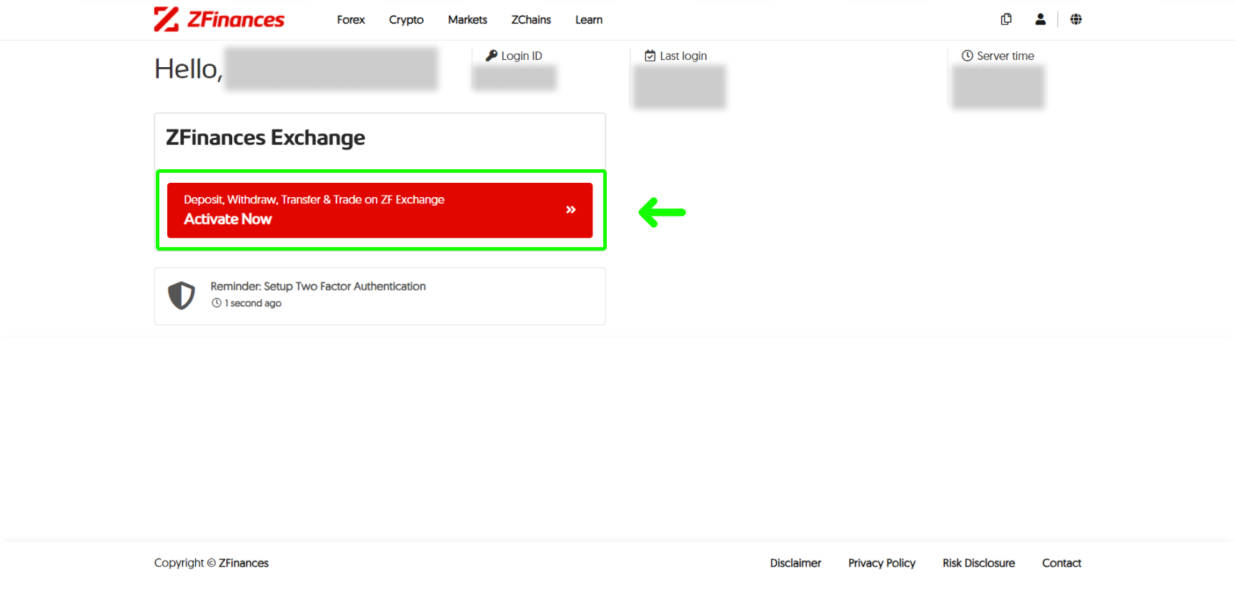 How To Activate Your ZFinances Exchange Account